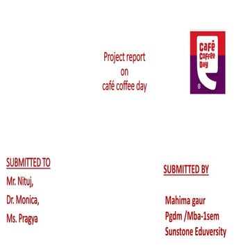 Café coffee day project | PPTX