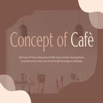 the concept and origin of cafes and types of different cafes | PDF