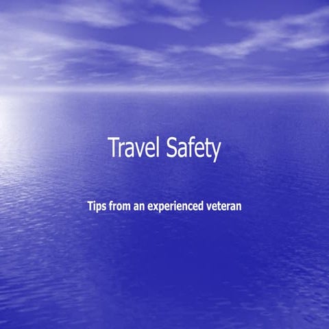 Travel Safety | PDF