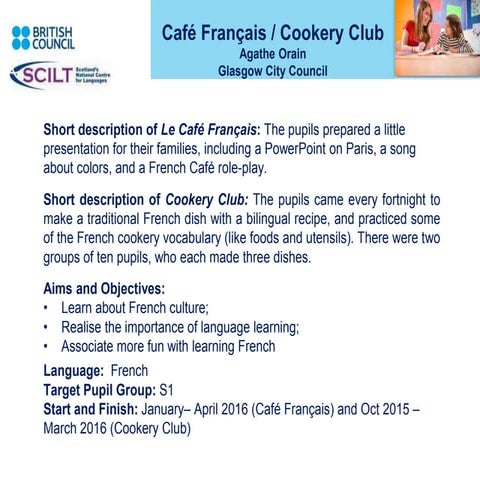 Cafe Cookery Club | PPTX