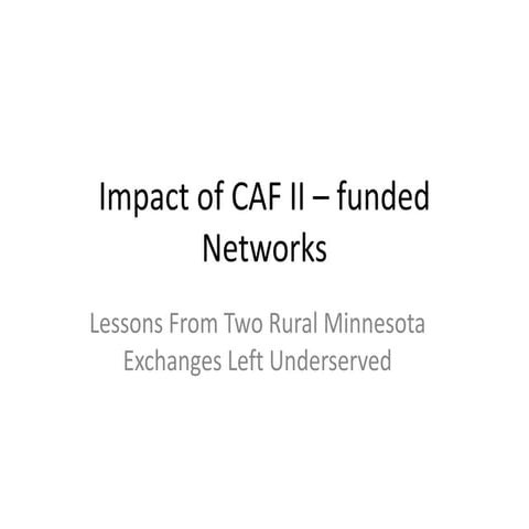 Caf II Study Presentation by Bill Coleman | PPTX | Computer Networking | Computing