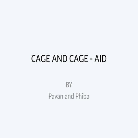 CAGE , CAGE-AID.pptx. psychology assessment | PPTX