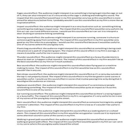 Sound effects | DOCX