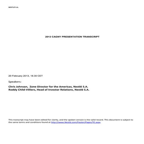 Cagny 2013 02_20_transcript | PDF