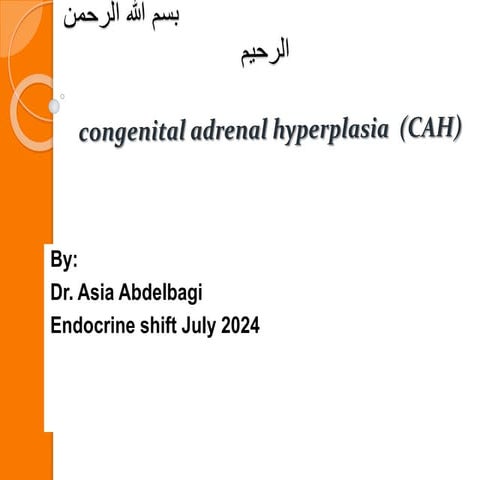 Congenital adrenal hyperplasia | PPTX