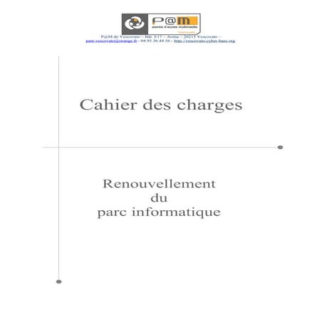 Cahier des charges informatique 2011 | PDF | Computer Peripherals | Computing