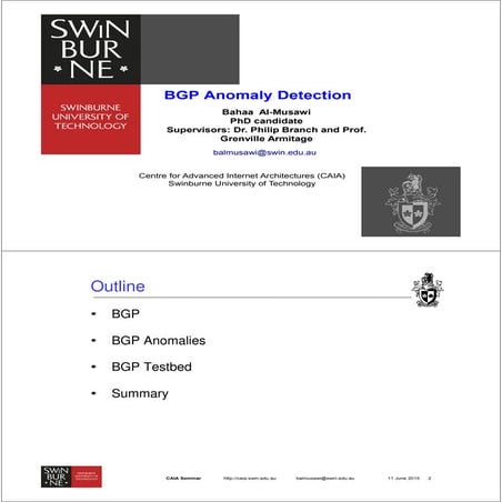 BGP Anomaly Detection | PDF
