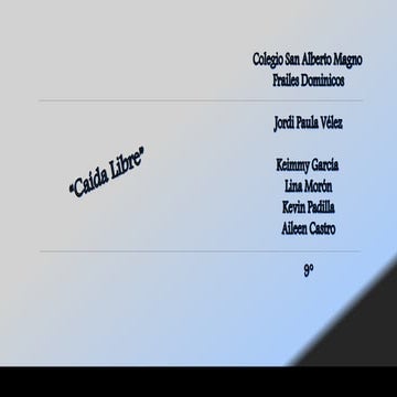 Caida libre | PPTX