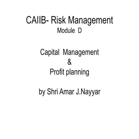 caiib_rmmodd_nov08.ppt | Stocks and Bonds | Personal Investing