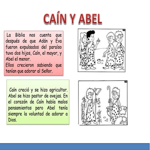 La Biblia para niños, Caín y Abel