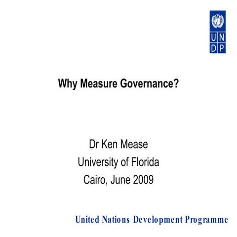 Why measure governance | PPT