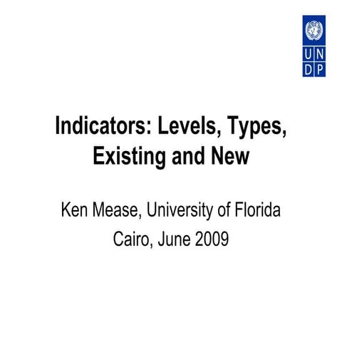 Indicators: Levels, Types, Existing and New | PPT