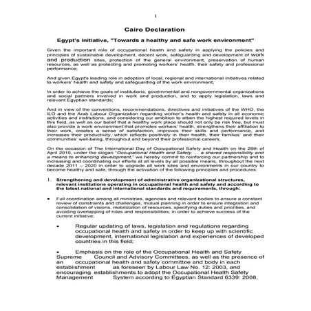 Cairo declaration english final-edited | DOC