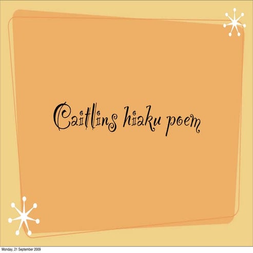 Caitlin Haiku | PDF
