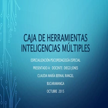 Caja de herramientas inteligencias múltiples | PPTX