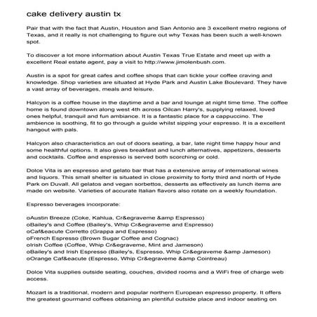 cake delivery austin tx | PDF