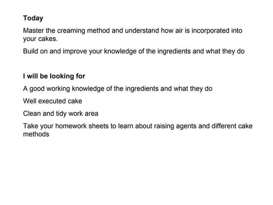 Cake Making | PPTX | Desserts and Baking | Food & Drink