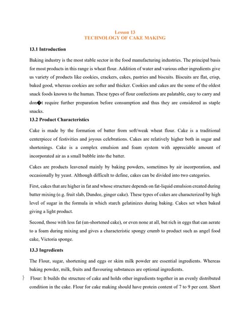 Role of ingredients in bakery industry | PPT