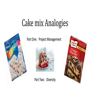 Cake mix analogies | PDF