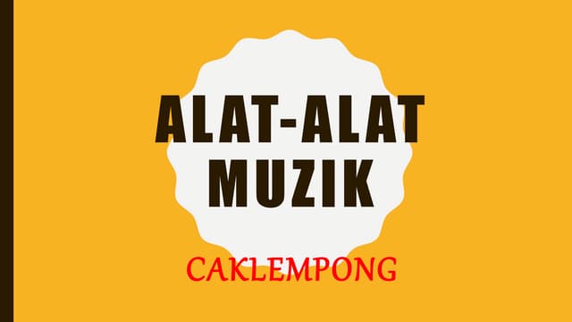 Alat muzik tradisional | DOCX