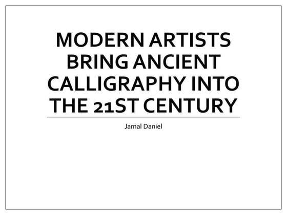 History of Calligraphy | PPT