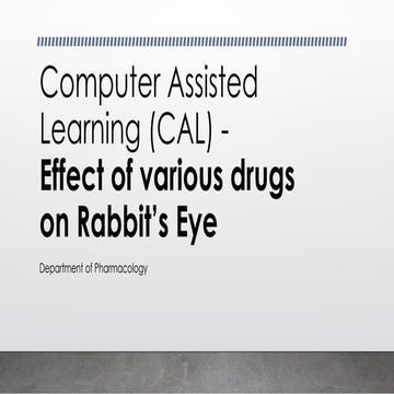 Expt. 3 Study of mydriatic and miotic effects on rabbit eye. | PDF