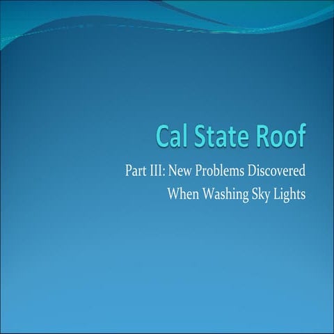 Cal State Roof Part I I I | PPS | Landscaping | Home & Garden