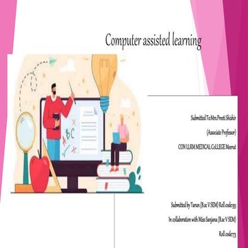 CAL-Computer Assisted learning ppt by @Tarun sir | PPTX