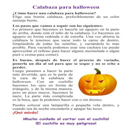 Calabaza halloween | DOCX