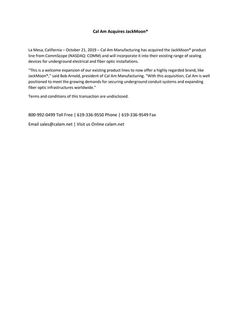 Clip Spacers - Cal Am Manufacturing | PDF