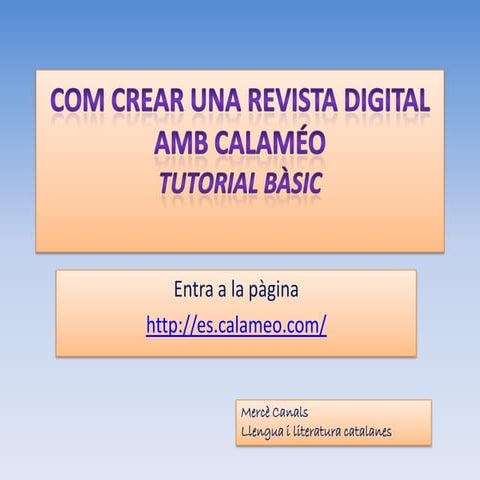 Calameo tutorial basic | PDF