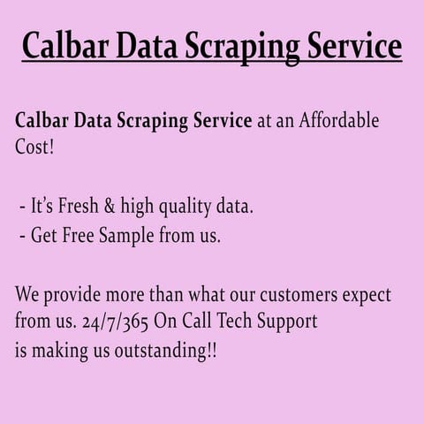 Calbar Data Scraping Service | PPT