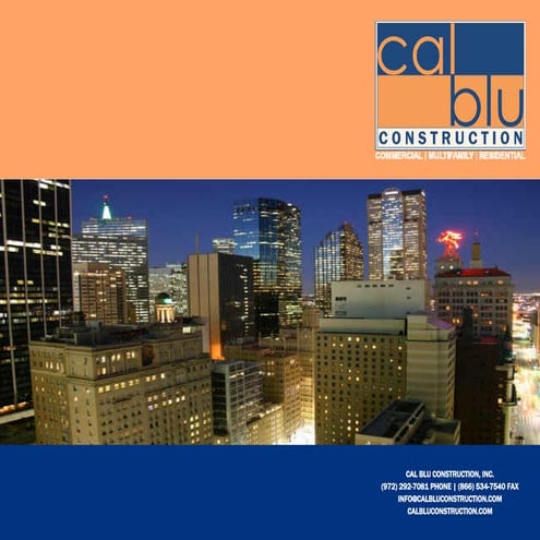 Cal Blu Construction - Marketing Brochure | PDF