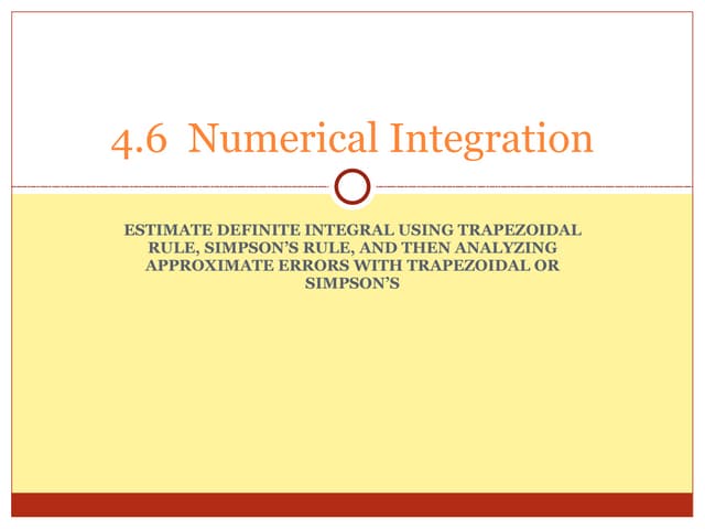 trapezoidal and simpson's 1/3 and 3/8 rule | PPTX