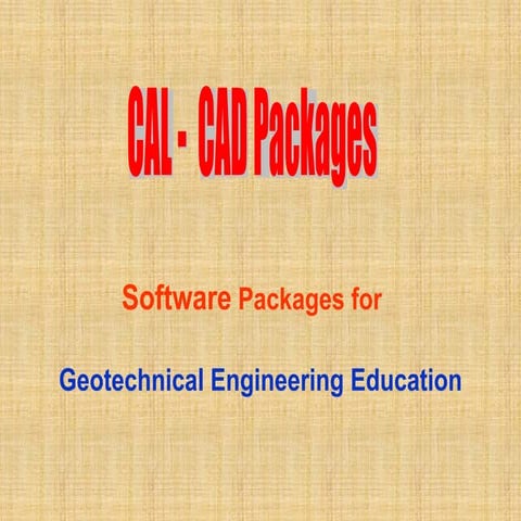 Cal cad software packages | PDF | Civil Engineering Industry | Industries