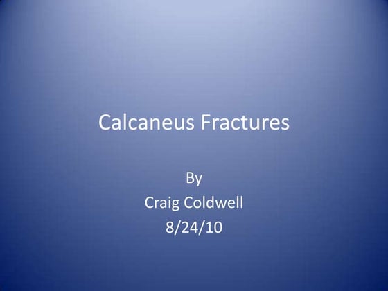 Calcaneus Fracture | DOC