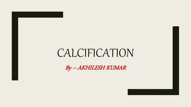 PATHOLOGICAL CALCIFICATION | PDF | Skin and Dermatology | Diseases and ...