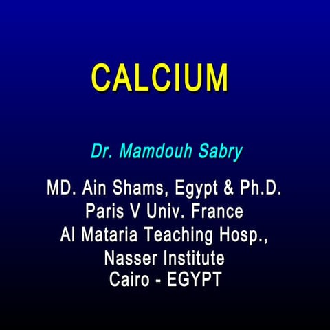 Calcium | PPT