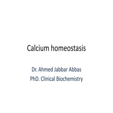 calcium, hypercalcemia, hypocalcemia ppt | PPTX
