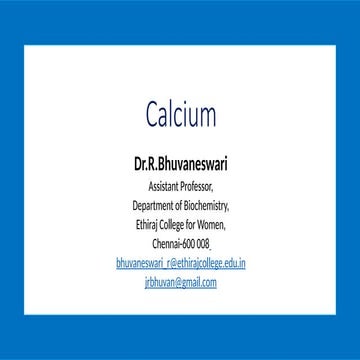 Calcium cycle | PPT