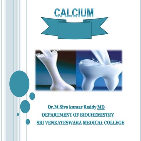 CALCIUM AND ITS CLINICAL IIMPORTANCE | PPTX