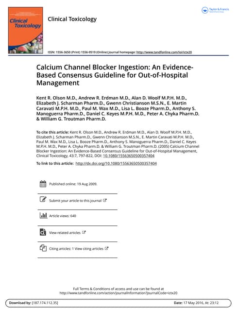 Toxicity of analgesic ,calcium channel blocker, and digoxin with ...