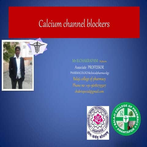 Calcium channel blockers | PPTX