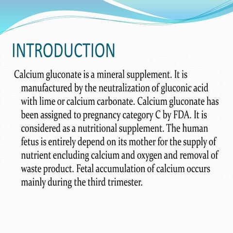 Calcium gluconate | PPTX