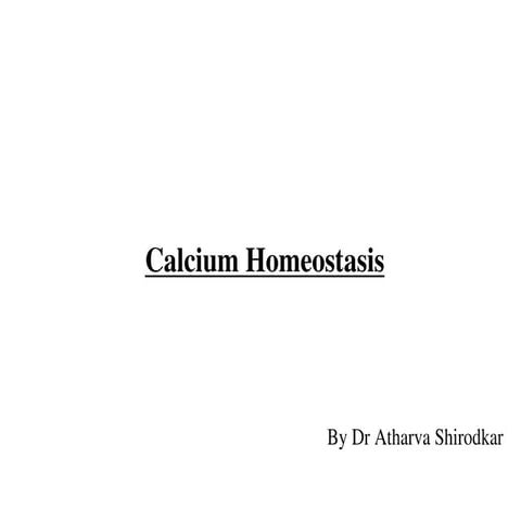 calcium homeostasis | PPTX