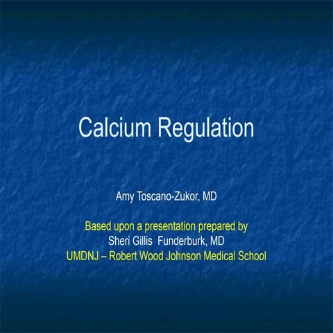 Calcium homeostasis | PPT