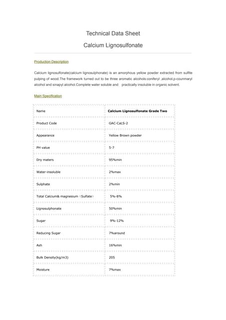 Liquid lignosulfonate-GREEN AGROCHEM | PDF | Chemistry | Science