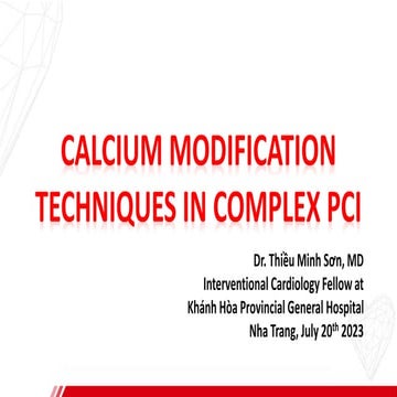 CALCIUM MODIFICATION TECHNIQUES IN COMPLEX PCI | PDF