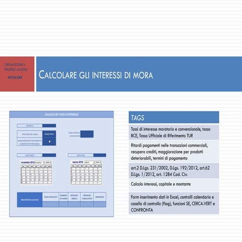 Calcolare gli interessi di mora | PPT