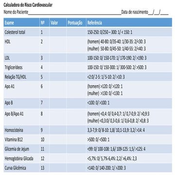 Calculadora de risco cardiovascular | PDF